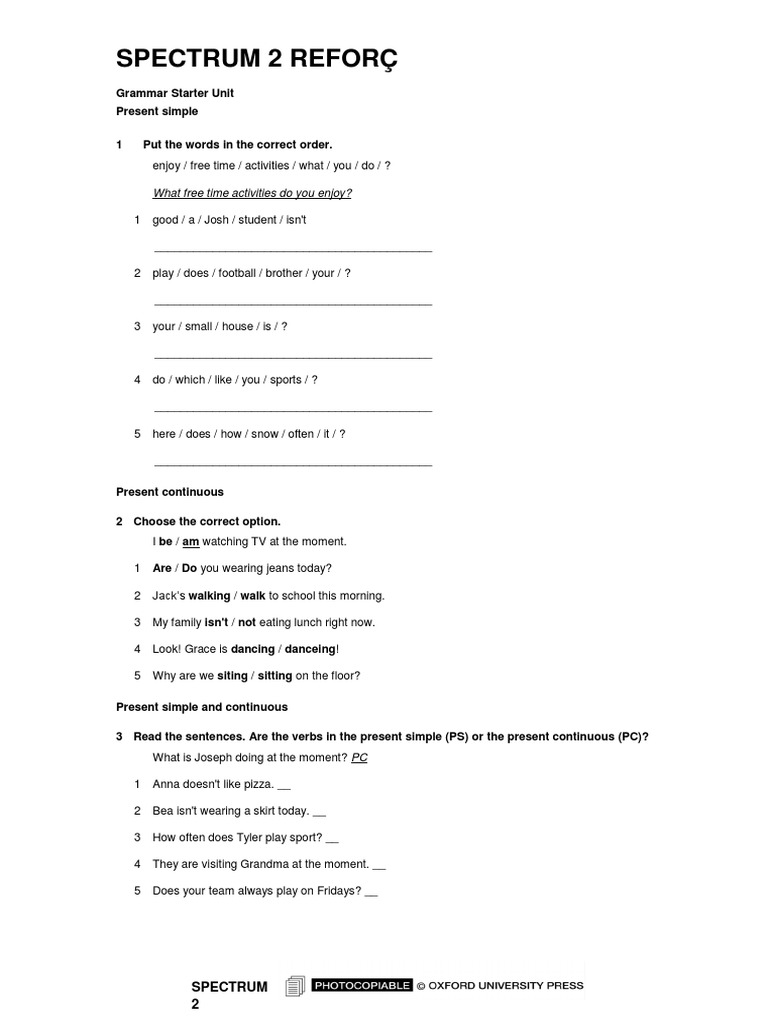 SPECTRUM 2 GRAMMAR STARTER | PDF | Rms Titanic | Teachers