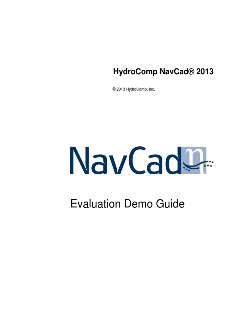 Evaluation Demo Guide: Hydrocomp Navcad® 2013 | PDF | Propeller | Microsoft Outlook