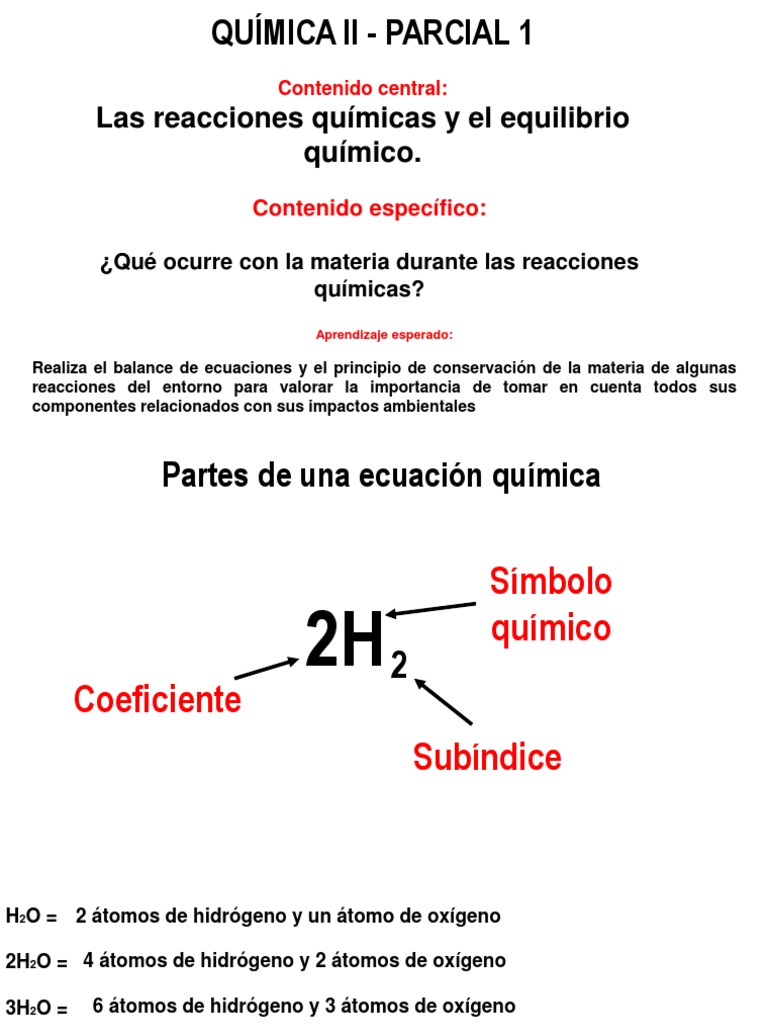 Clase 5 Balanceo de Ecuaciones Químicas | PDF | Estequiometría ...