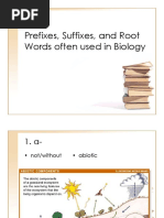 Latin Prefixes Suffixes Biology Compiled | PDF