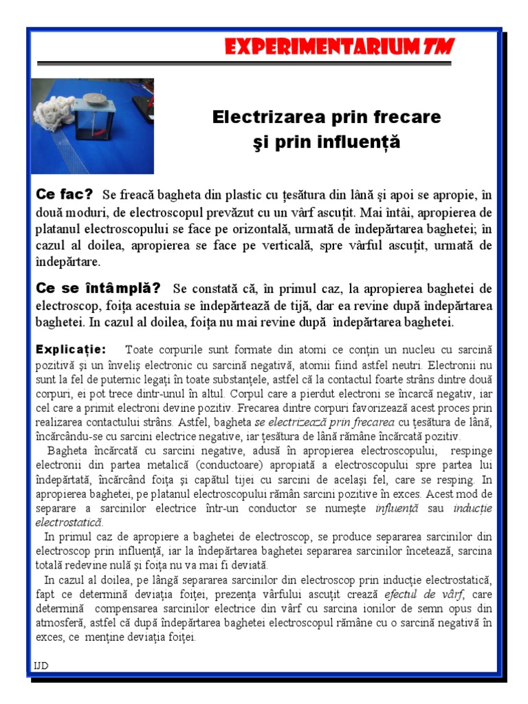Electrizarea Prin Frecare | PDF