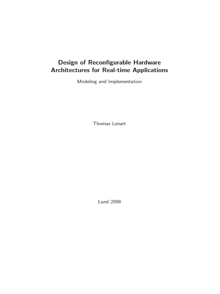 Thesis Lenart | PDF | Parallel Computing | Field Programmable Gate Array