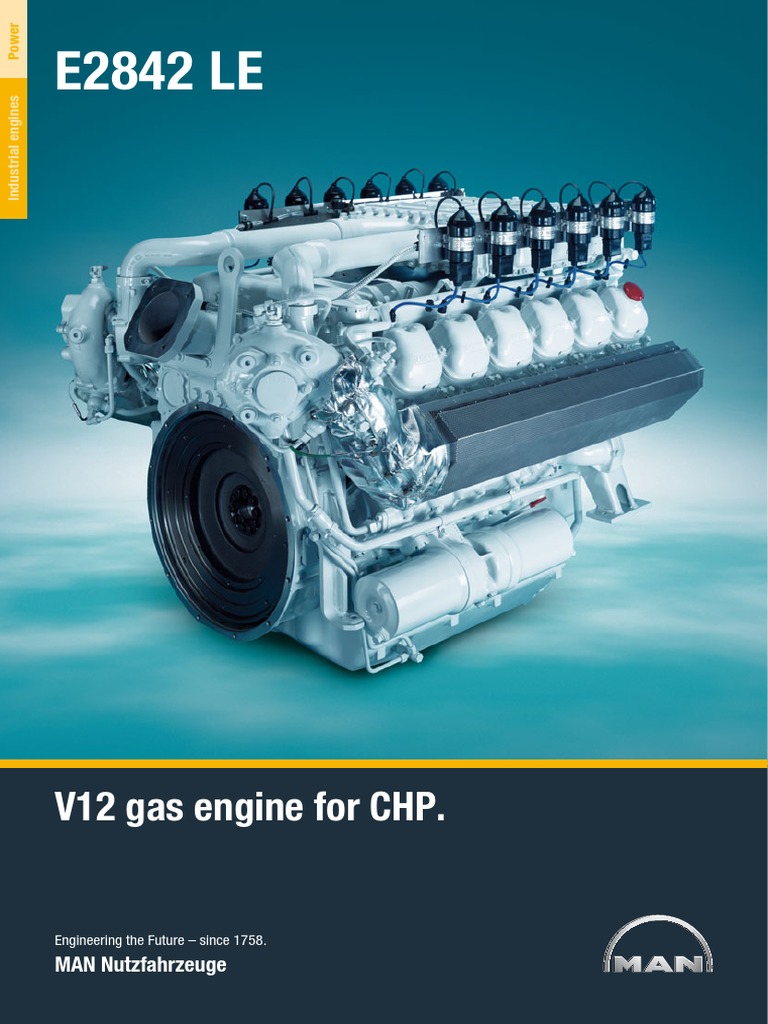 V12 Gas Engine For CHP.: MAN Nutzfahrzeuge | PDF | Engines | Engine ...
