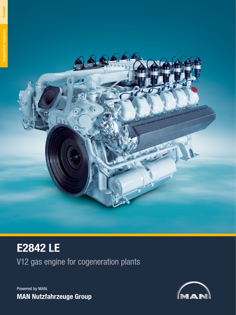 V12 Gas Engine For Cogeneration Plants: MAN Nutzfahrzeuge Group | PDF ...