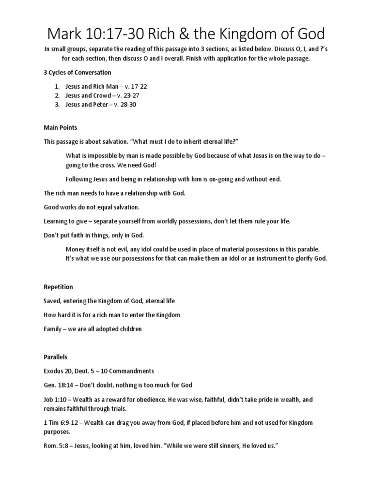 Mark 10 | PDF | God In Christianity | Gospel Of Mark