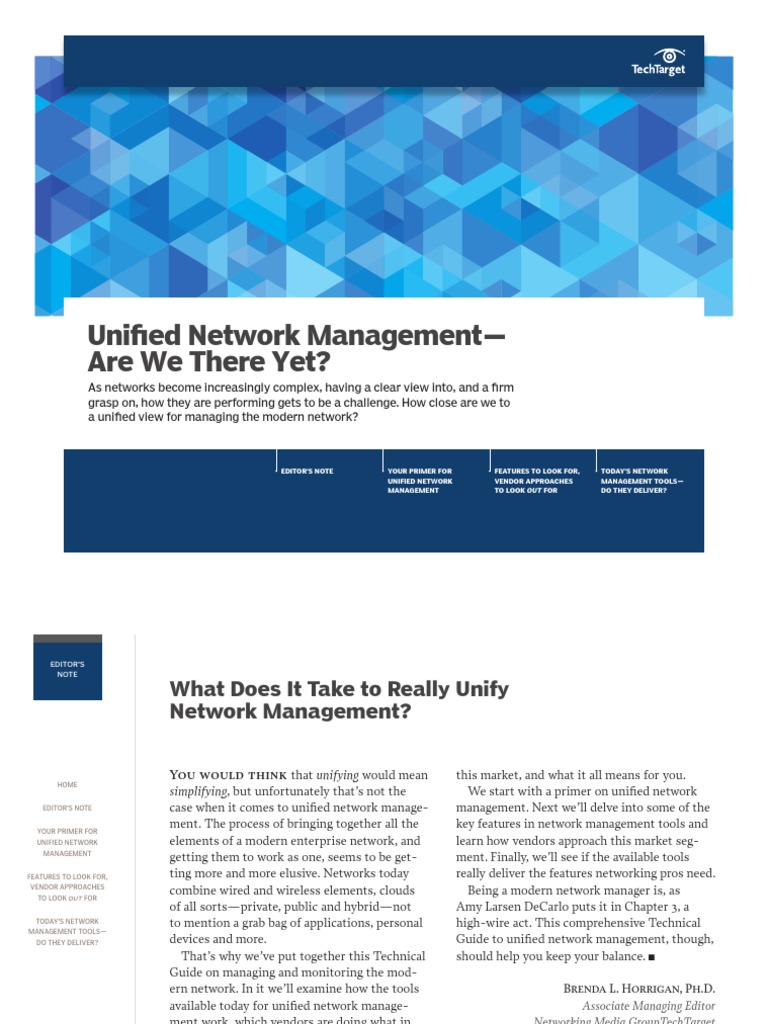 Unified Network Management - Are We There Yet? | PDF | Wireless Lan ...