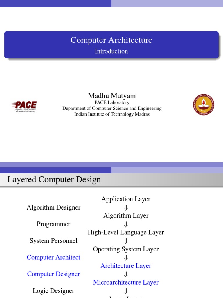 Computer Architecture: Madhu Mutyam | PDF | Parallel Computing | Computer Architecture