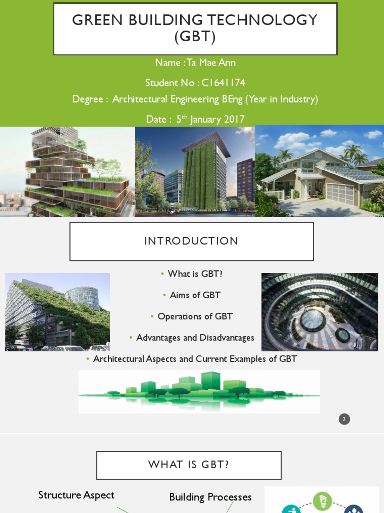 Green Building Technology | PDF | Green Building | Efficient Energy Use