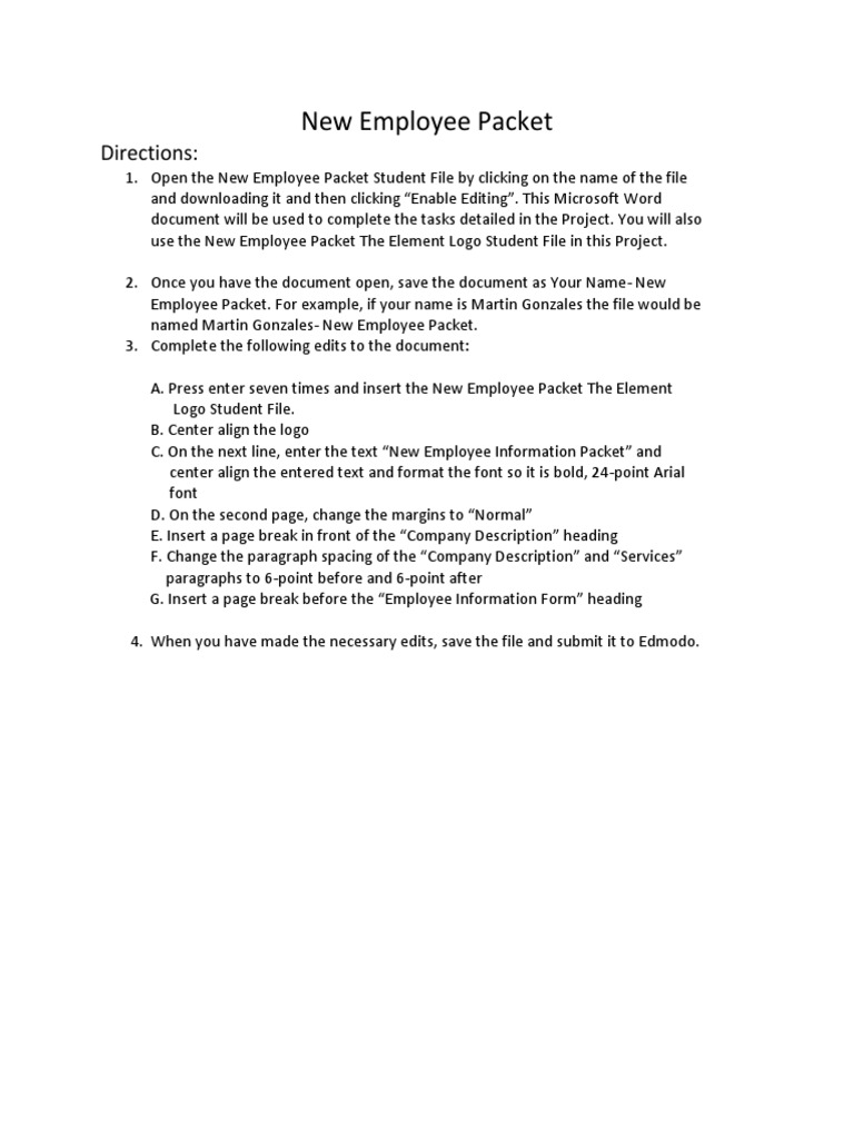 New Employee Packet | PDF