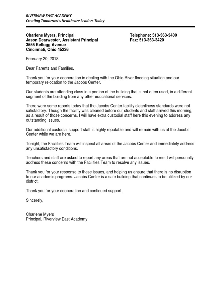 Jacobs Center Letter | PDF