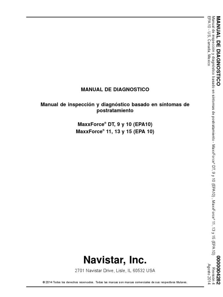 Navistar, Inc.: Manual de Diagnostico | PDF | Herramientas | Tanques