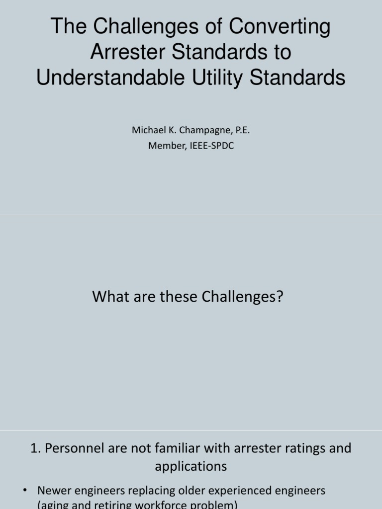 Arrester STD Challenges Presentation | PDF | Electrical Substation ...