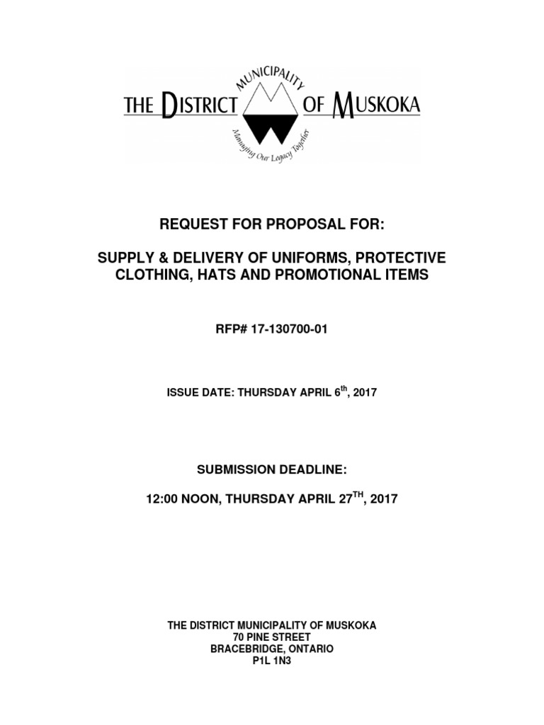 Example Uniforms Proposal | PDF | Request For Proposal | Sweatshop
