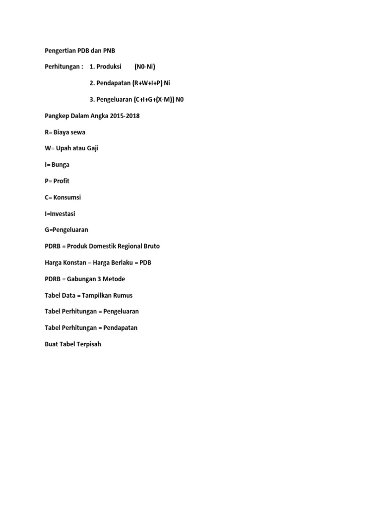 Pengertian PDB Dan PNB | PDF