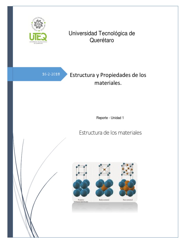 Estructura y propiedades de materiales | PDF | Rieles | Enlace químico