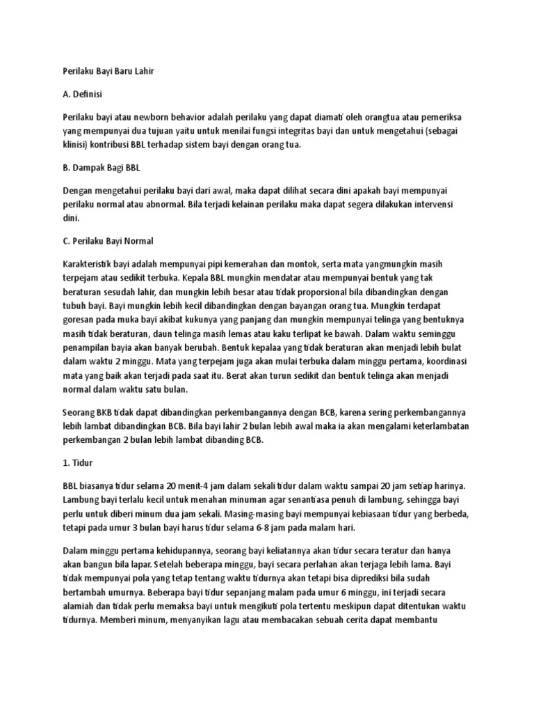 Perilaku BBL | PDF