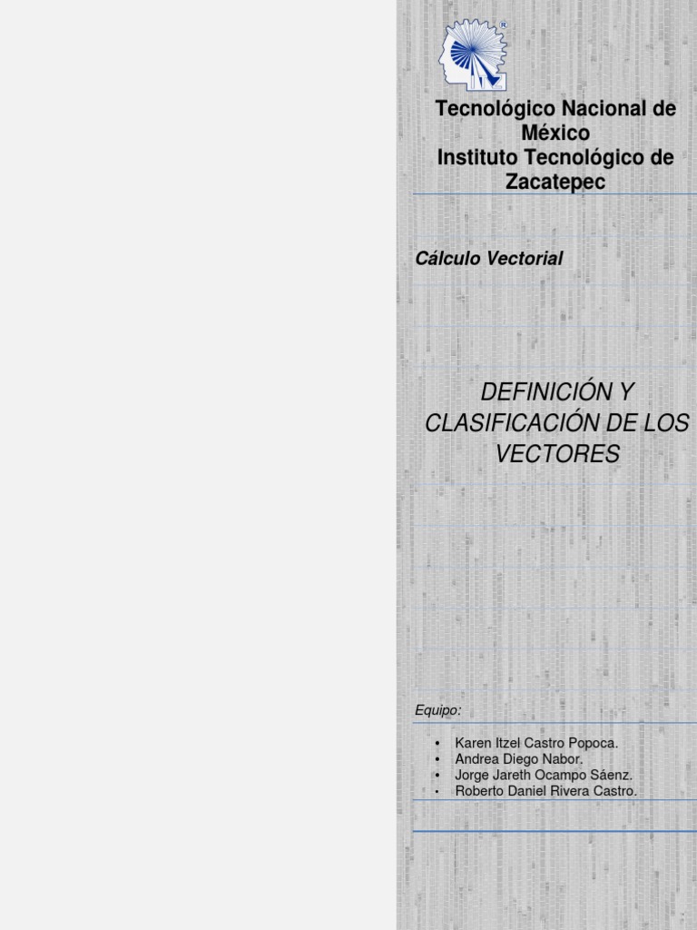 Vector y Clasificación de Los Vectores | PDF | Vector Euclidiano ...