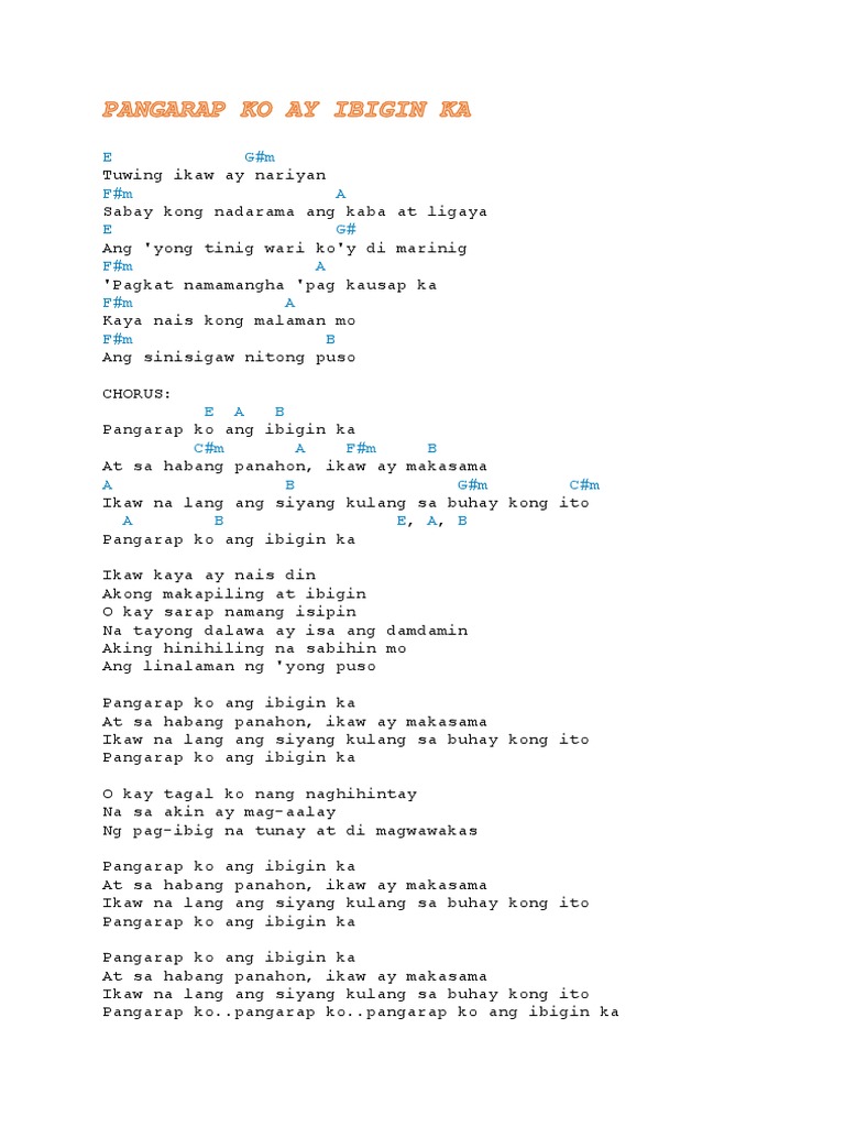 Pangarap Ko Ay Ibigin Ka | PDF