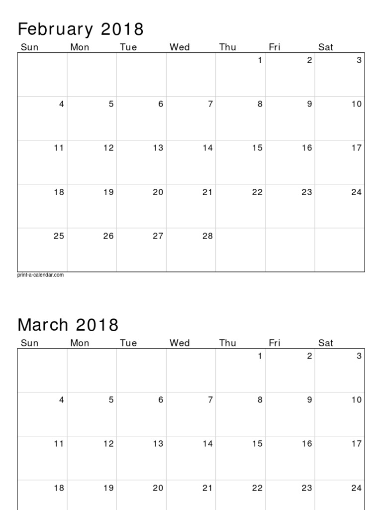 February 2018: Sun Mon Tue Wed Thu Fri Sat | PDF