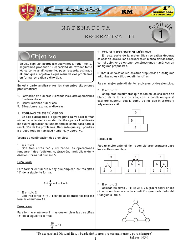 III Bimestre - 1ro - RM | PDF | Sustracción | Salmos