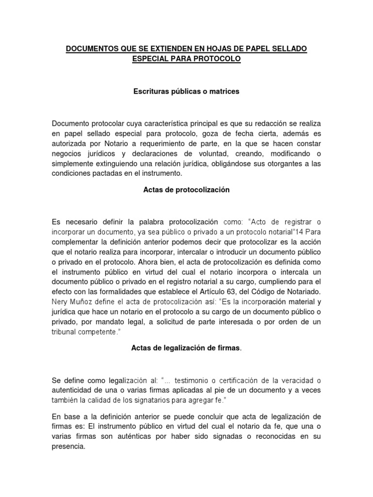 Documentos Que Se Extienden en Hojas de Papel Sellado Especial para ...