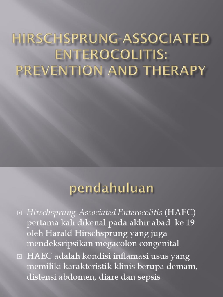 Pengelolaan Hirschsprung-Associated Enterocolitis | PDF