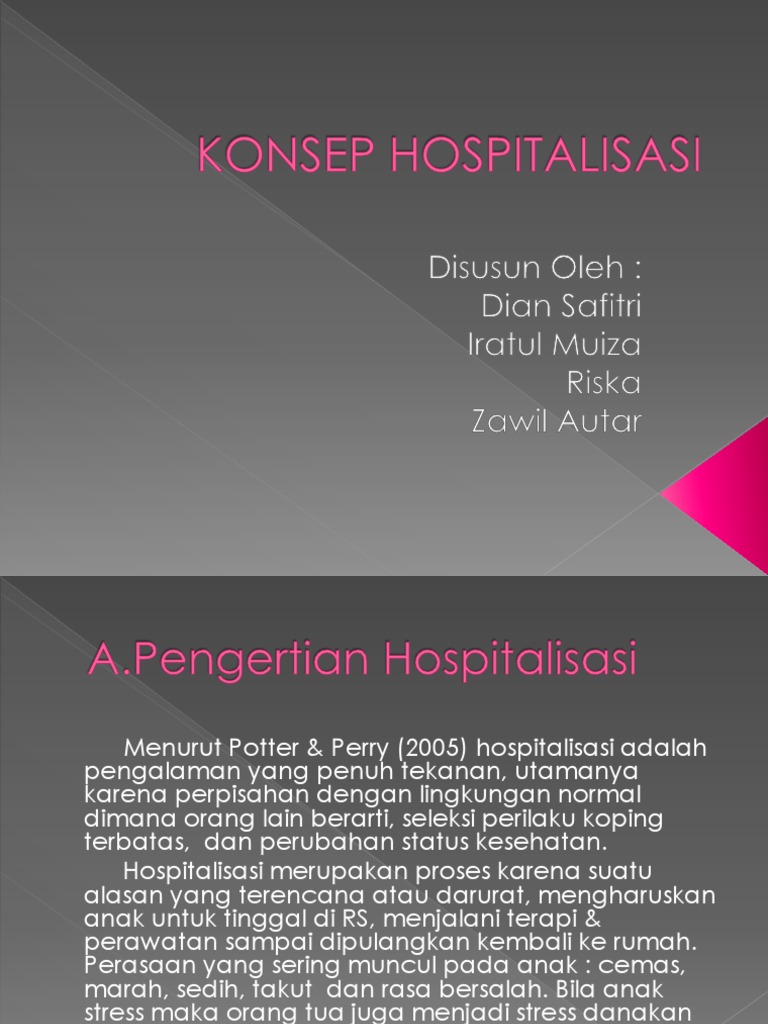 Konsep Hospitalisasi | PDF