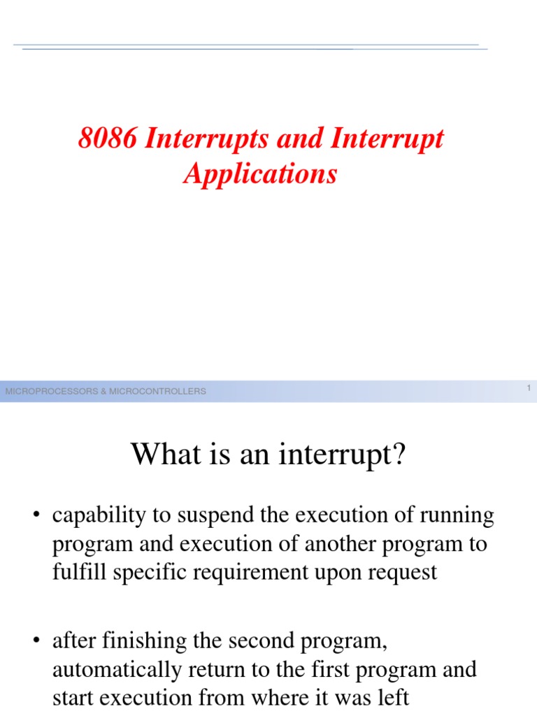 8 8086 Interrupts | PDF | Central Processing Unit | Pointer (Computer ...