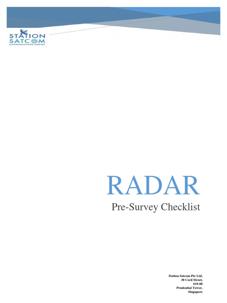Radar Pre-Quotation-Instalation Questionaire | PDF | Radar ...