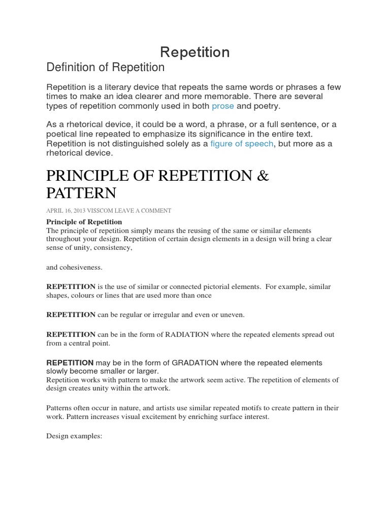 Repetition Definition