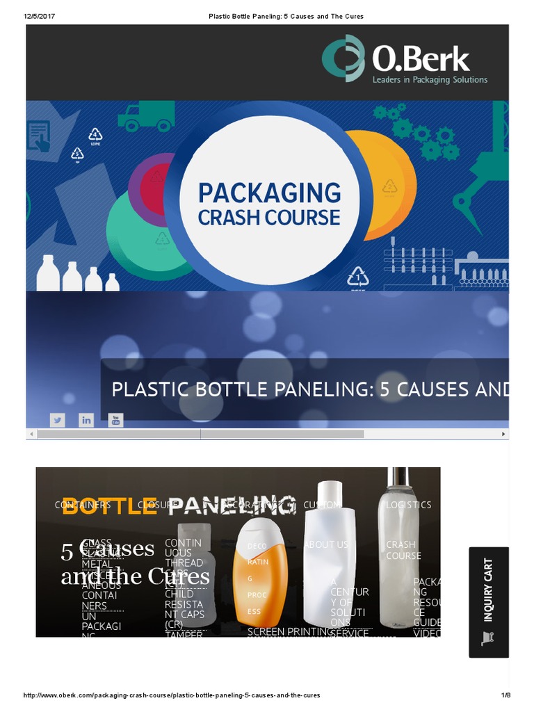 Plastic Bottle Paneling - 5 Causes and The Cures | PDF | Oxygen ...