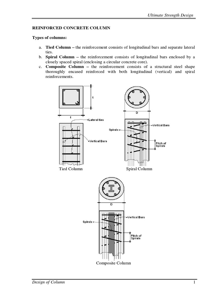 Reinforced Concrete Column - Usd | PDF | Column | Reinforced Concrete