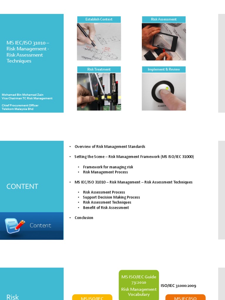 Awareness and Application of Ms Iec - Iso 31010 - 2011 Risk Assessment ...