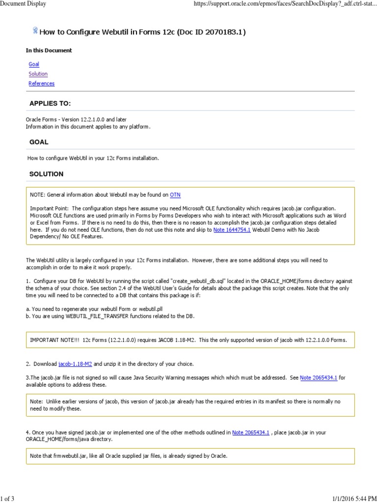Webutil in Forms 12c | Download Free PDF | Java (Programming Language ...