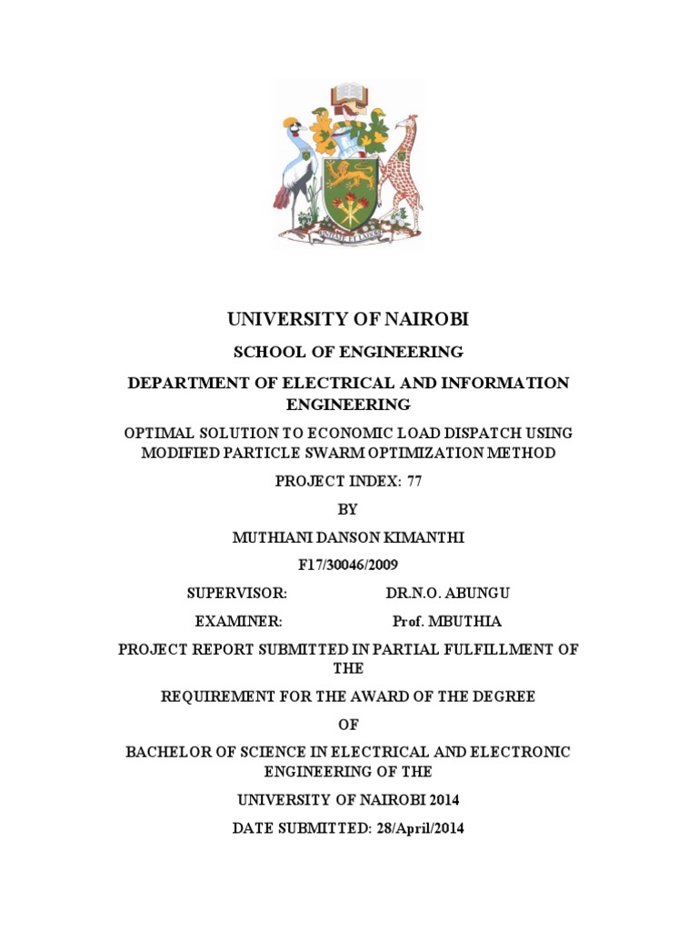 Optimal Solution To Economic Load Dispatch Using Modified Particle Swarm Optimization Method ...