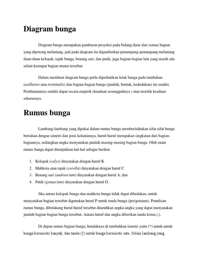 Rumus Bunga Morfologi Tumbuhan Pdf