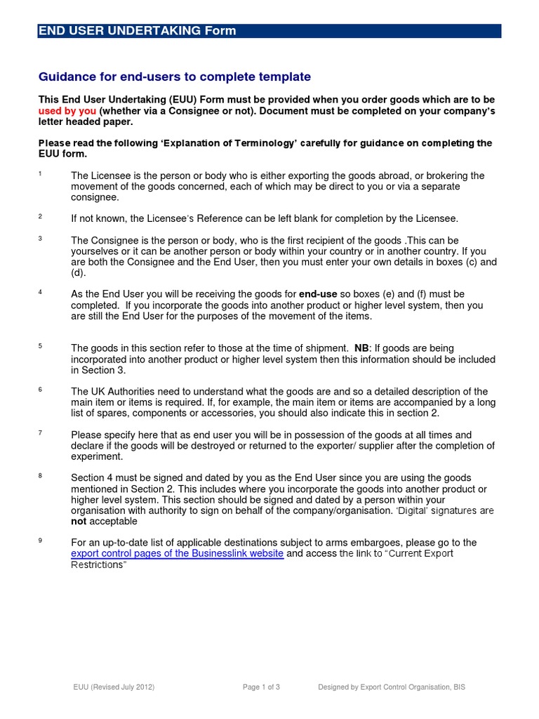 End User Undertaking | PDF | Business