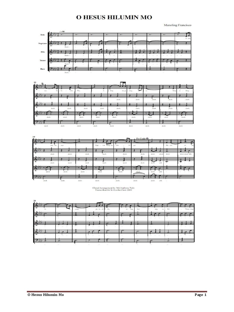 O Hesus Hilumin Mo | PDF