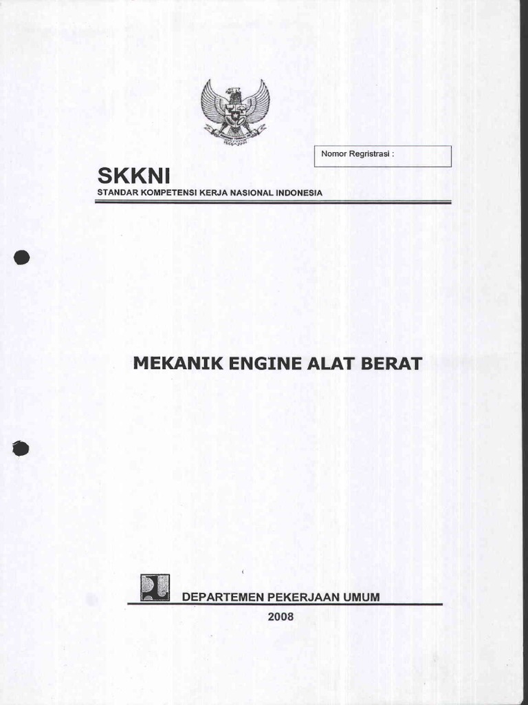 SKKNI Mekanik Alat Berat PDF | PDF