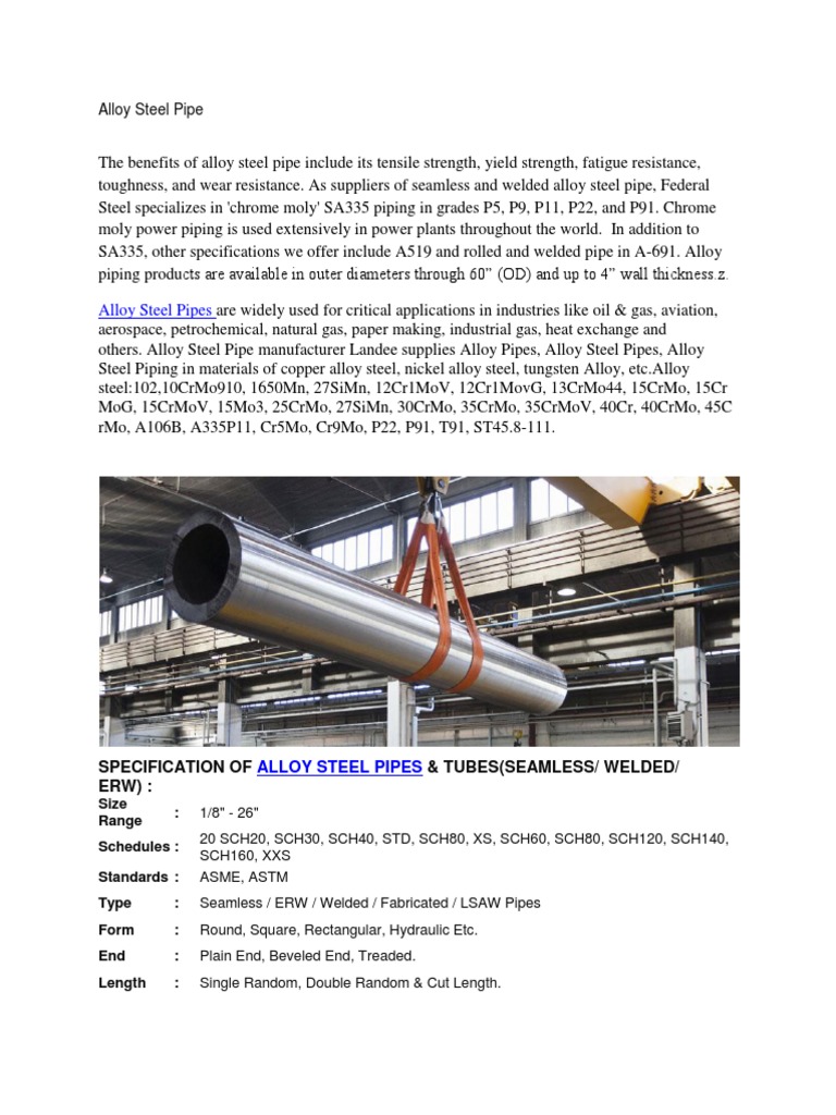 Alloy Steel Pipe | PDF