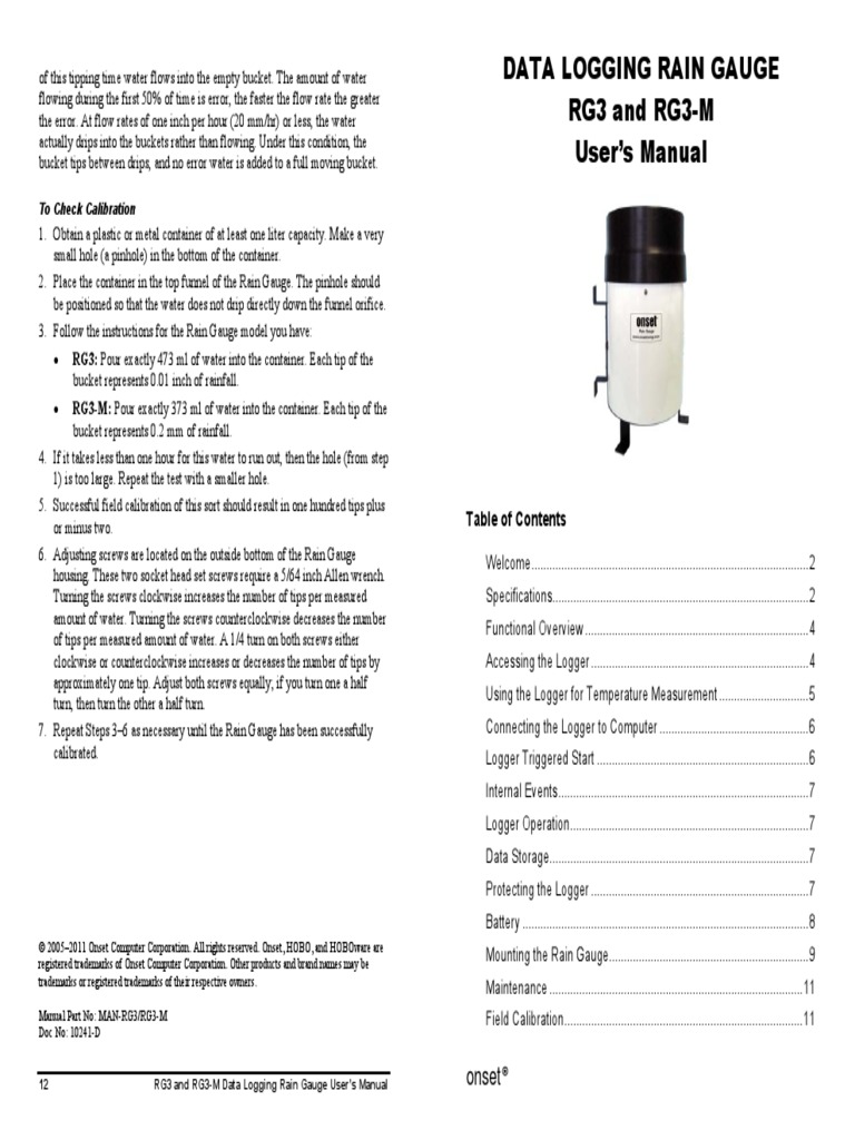 RGM 3 | PDF | Calibration | Rain