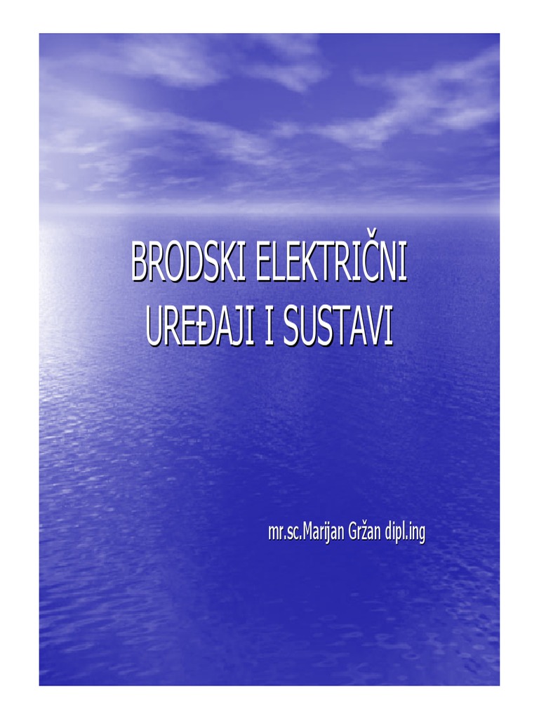 BRODSKI ELEKTRICNI UREDJAJI Predavanja PDF | PDF