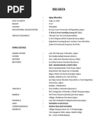 Aditya Bio-Data (Revised) | PDF