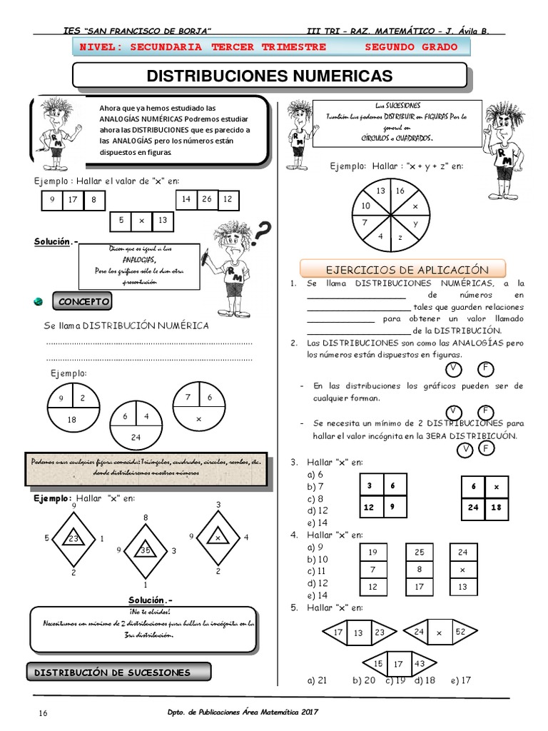 Distribuciones Numéricas y Ejercicios | PDF