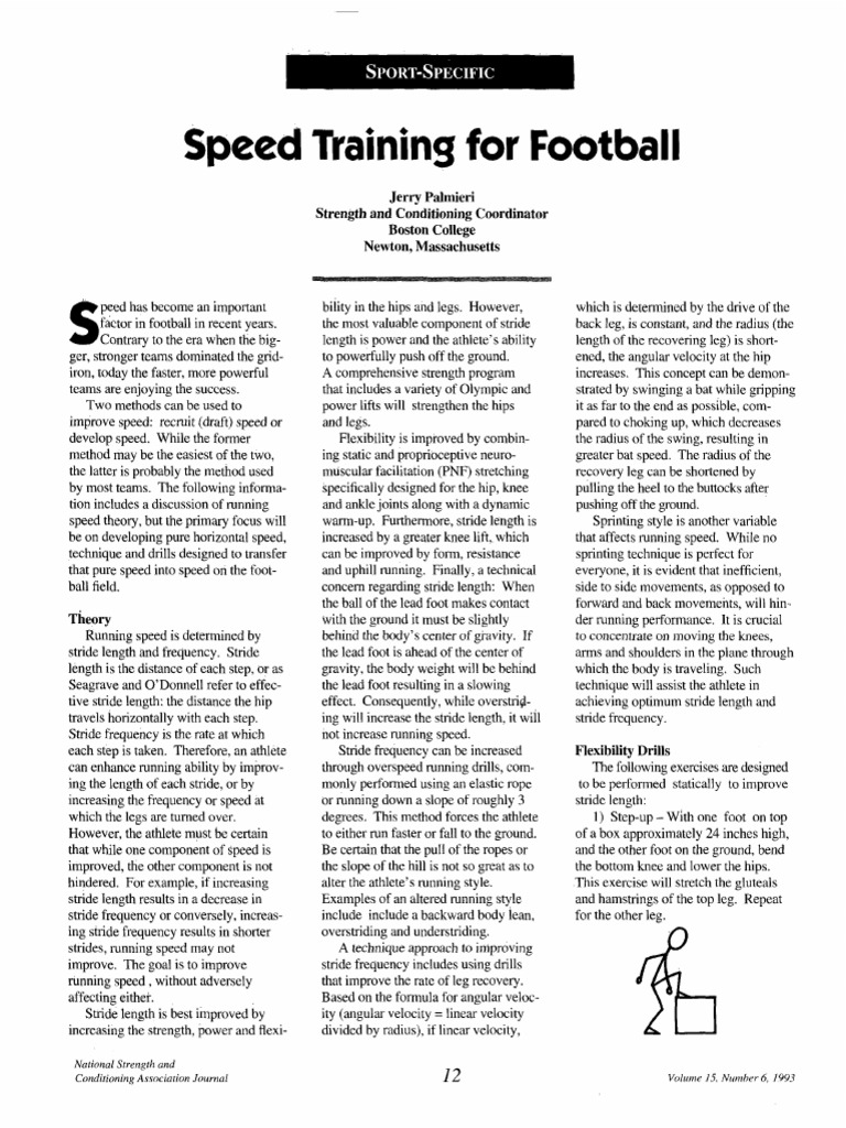 Speed Training For Football | PDF