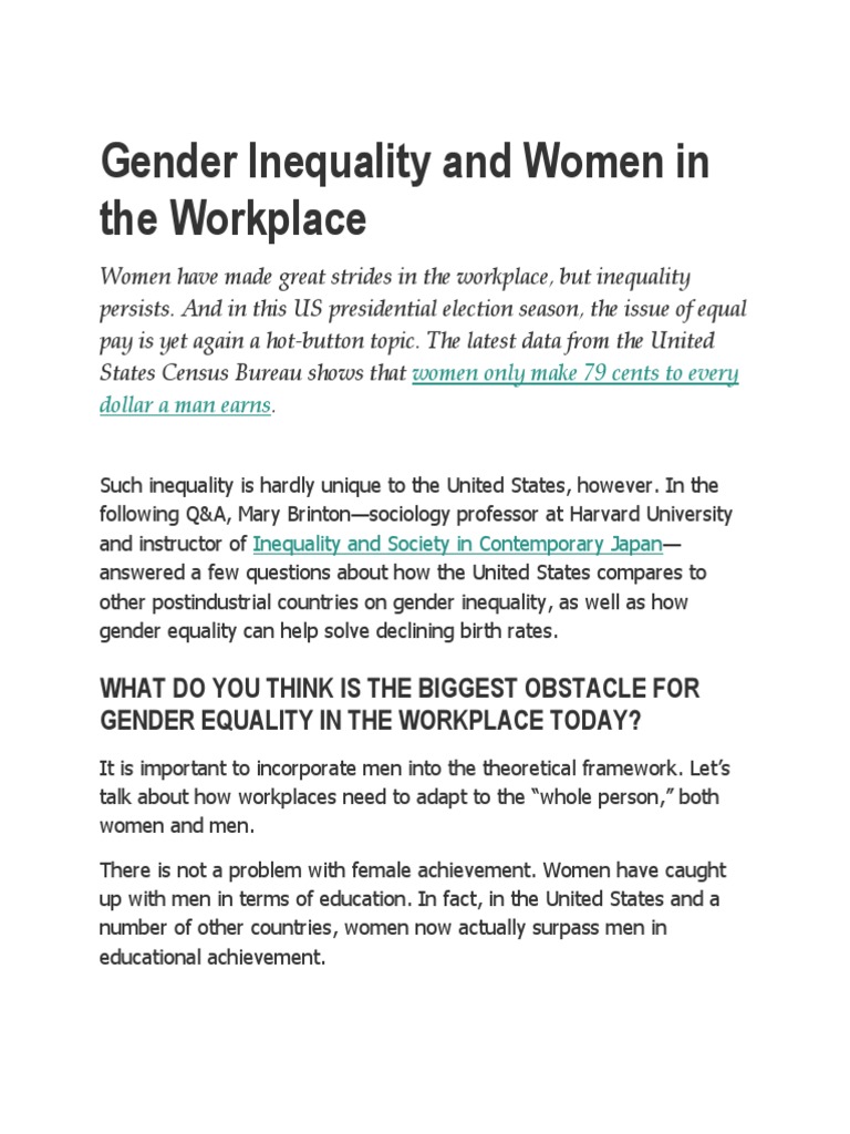 Legal Basis Gender Equality | PDF | Gender Role | Gender Inequality