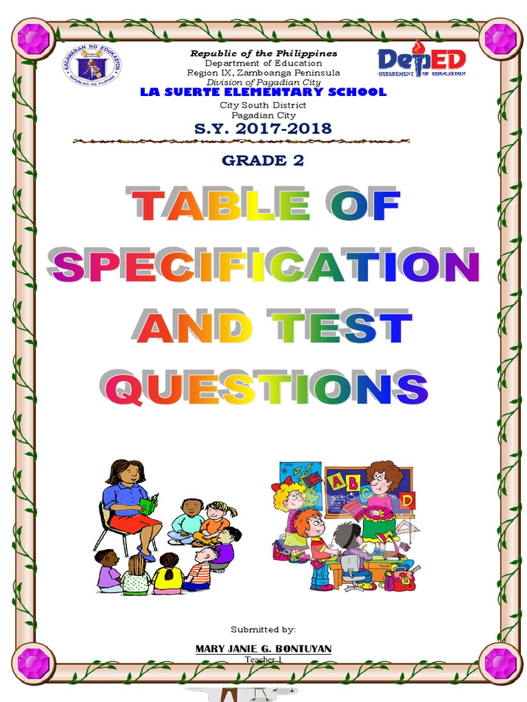 S.Y. 2017-2018 Grade 2: La Suerte Elementary School | PDF