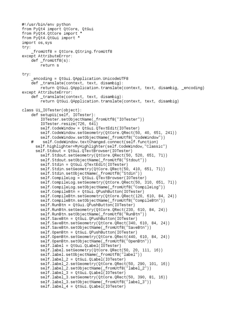 Pyqt Code For Simple Interpreter | PDF | Object Oriented Programming | Software Engineering