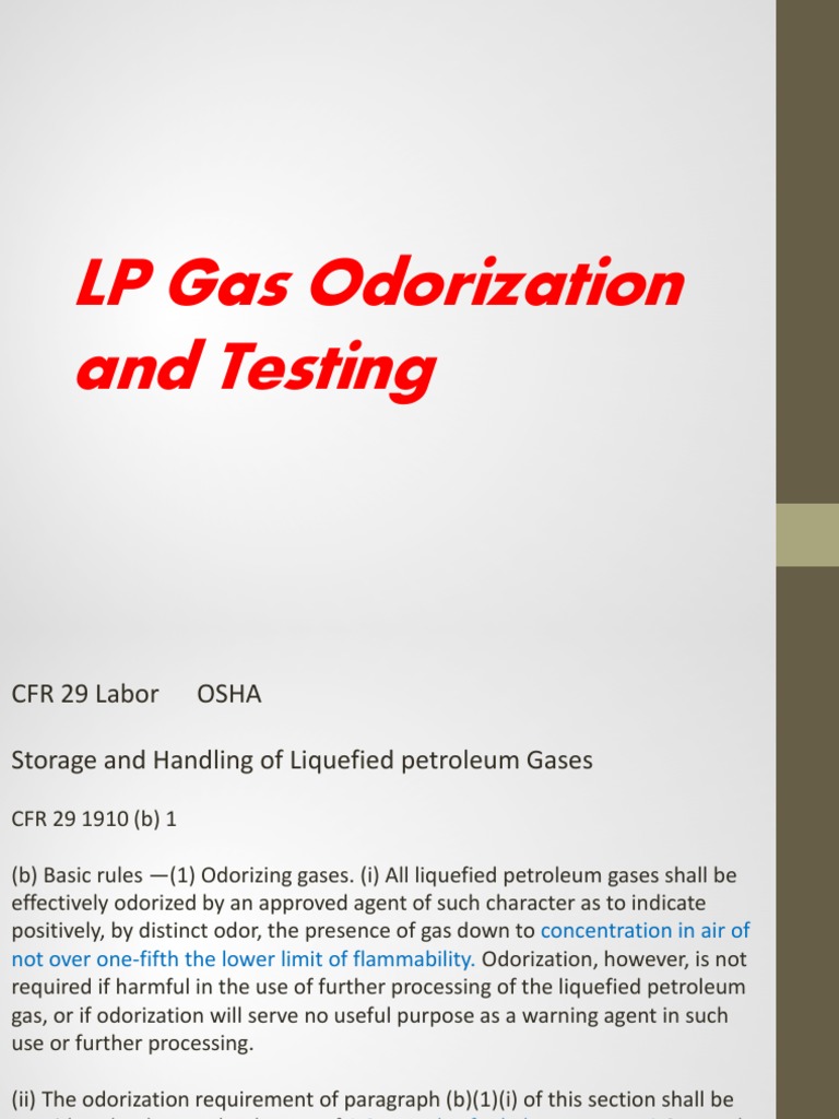 Quarterly Odorant Testing Compliance: Ensuring Propane Safety Through ...
