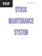 Stock Maintenance System | PDF | Use Case | Component Object Model